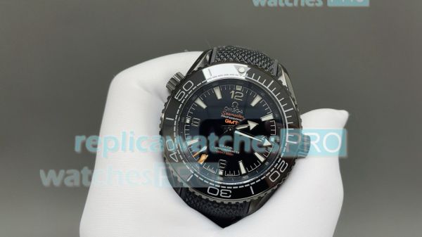 OVS Factory Swiss Grade Omega Seamaster Planet Ocean Deep Black GMT ...