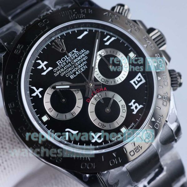Super Replica Rolex Blaken Daytona Extra Thin Matt Black 7750 ...