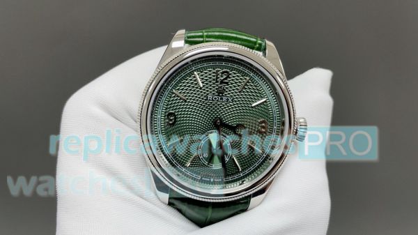 Rolex Oyster Perpetual 1908 green dial 39mm ultra-thin counterweight ...