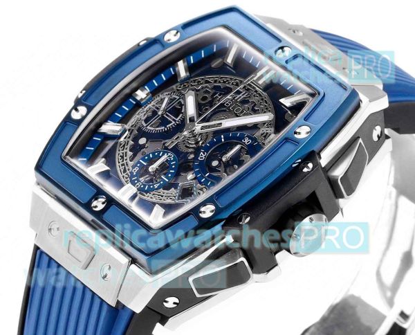 Swiss HUB4700 Replica Hublot Blue Titanium Case Spirit Of Big Bang ...